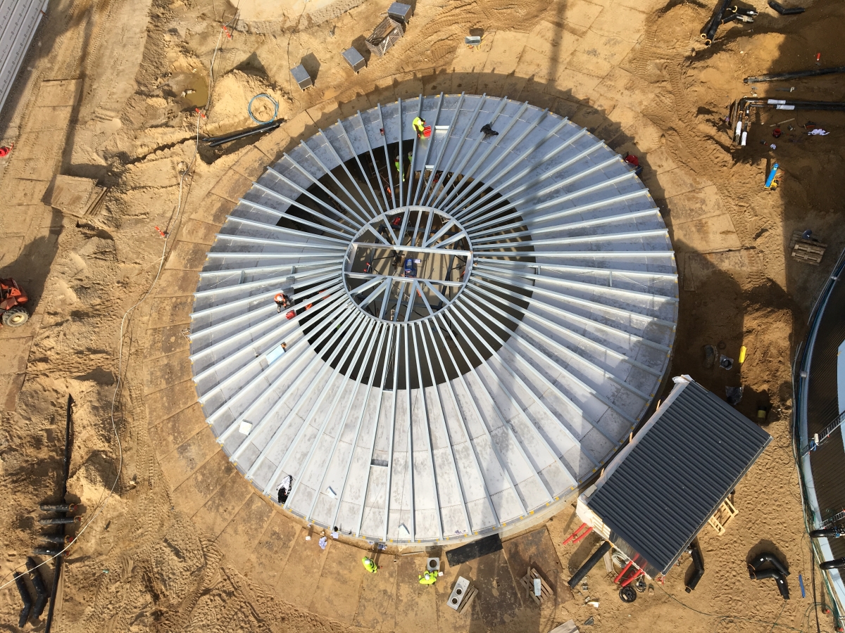Biogas Plant with 14 Digesters in Construction - Erich Stallkamp ESTA GmbH